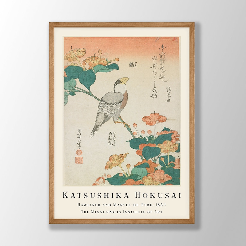 Japanese Bird Prints Set of 3: Vintage Hokusai Woodblock Art - Etsy