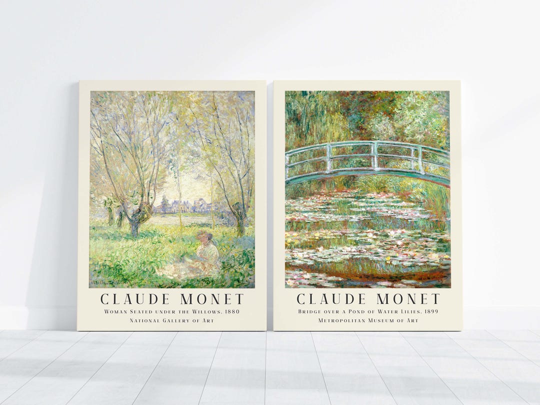 Claude Monet Art Prints Set: Landscape Exhibition Wall Decor - Etsy