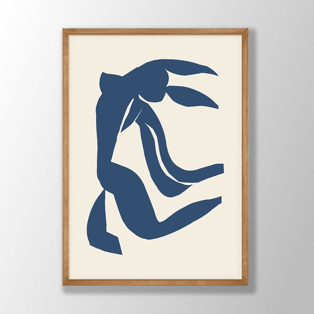 Blue Henri Matisse Art Print - Papiers Decoupes No1, Matisse Poster ...