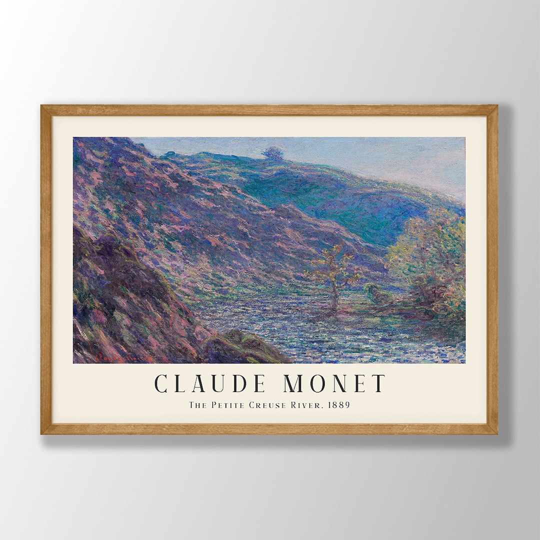 Claude Monet Art Print: Petite Creuse River, Mountain Landscape - Etsy