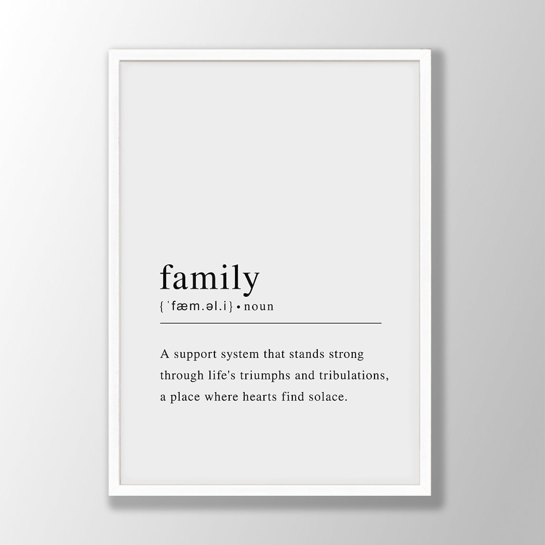 Family Definition Print - Family Wall Art, Definition Wall Art, Family ...