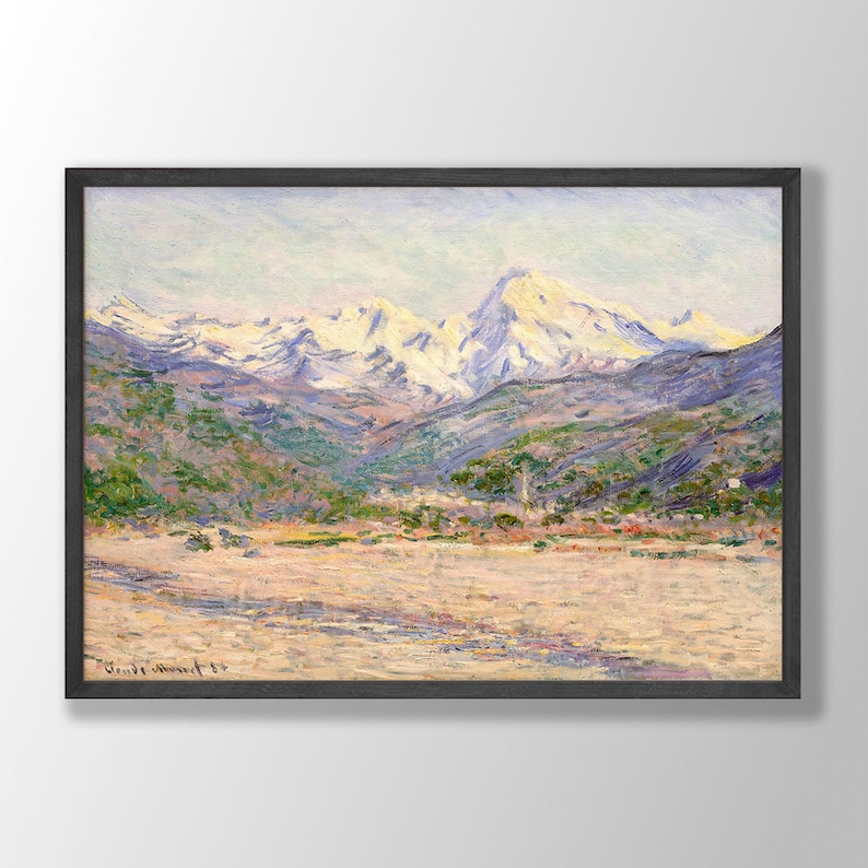 Monet "valley of the Nervia" Art Print: Mountain Landscape Painting ...