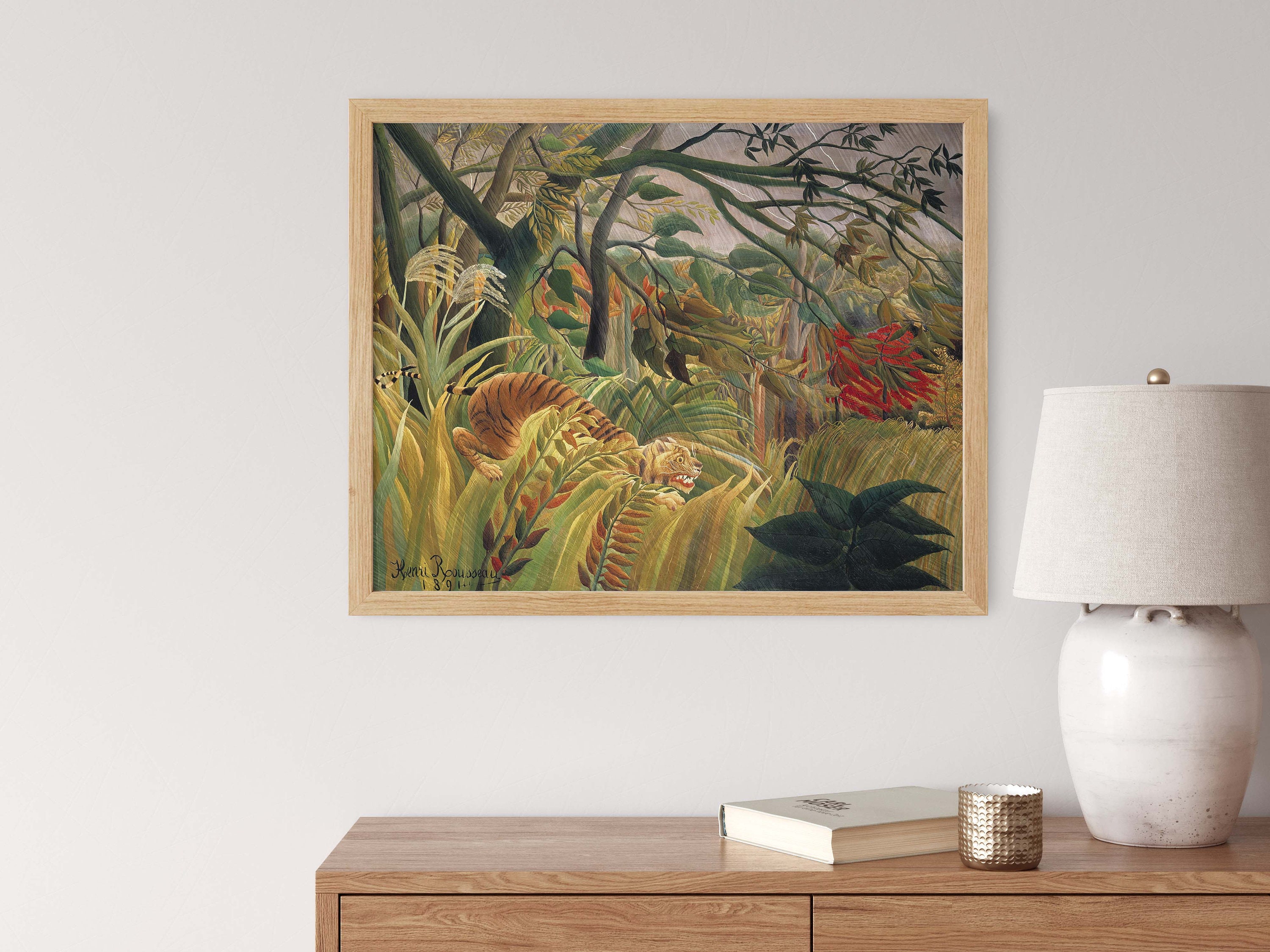 Henri Rousseau Print Tiger in a Tropical Storm 1891 Henri | Etsy
