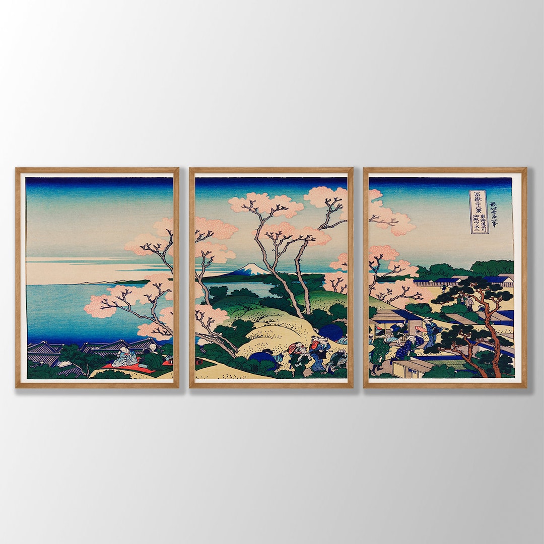 Hokusai Woodblock Print Set: Japanese Gallery Wall Art - Etsy