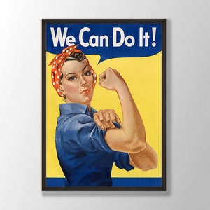 We Can Do It Print - Vintage Feminism Poster, Woman Power Art - Etsy