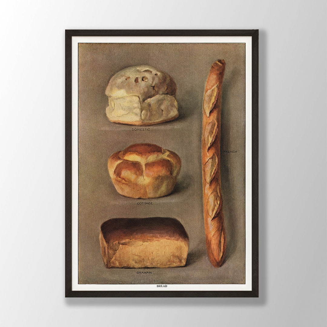 Bread Poster - Kitchen Wall Art, Bread Wall Art, Restaurant Wall Decor ...