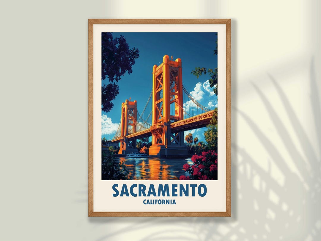 Sacramento Travel Poster - Sacramento Print, Travel Print, Travel Decor ...