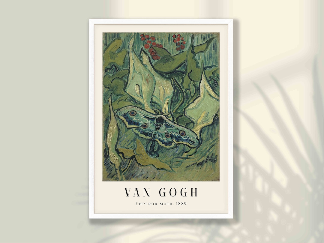 Van Gogh Print | Emperor Moth Print, Abstract Poster, Van Gogh Poster ...
