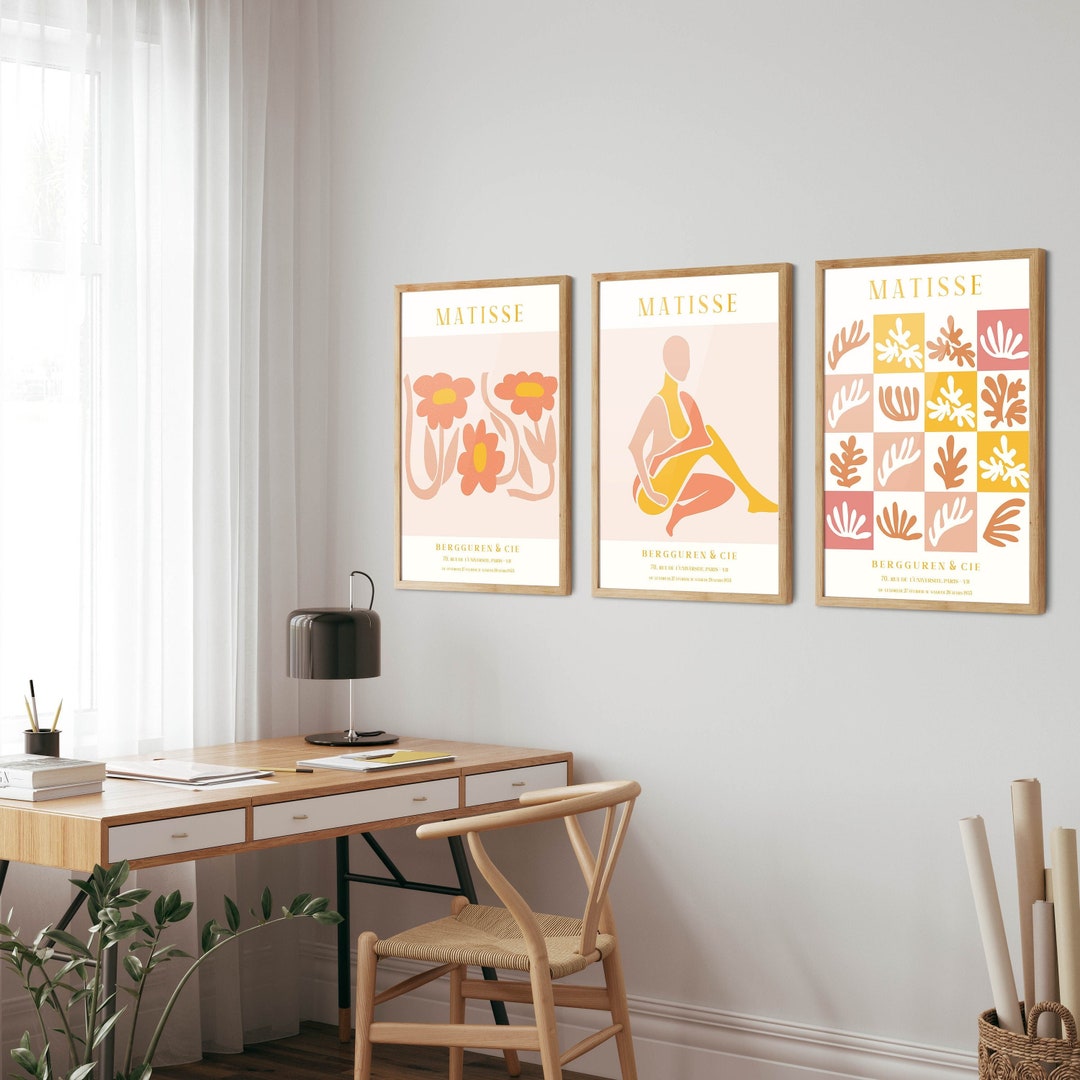 Orange Henri Matisse Prints Set of 3 - Matisse Poster, Matisse Wall Art ...