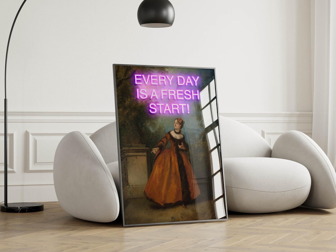 Every Day is a Fresh Start Poster - Altered Art Poster, Motivational ...