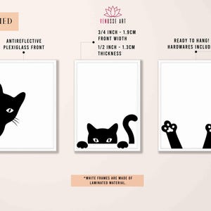 Cat Illustration Art Print Set of 3 - Modern Home Decor - Etsy
