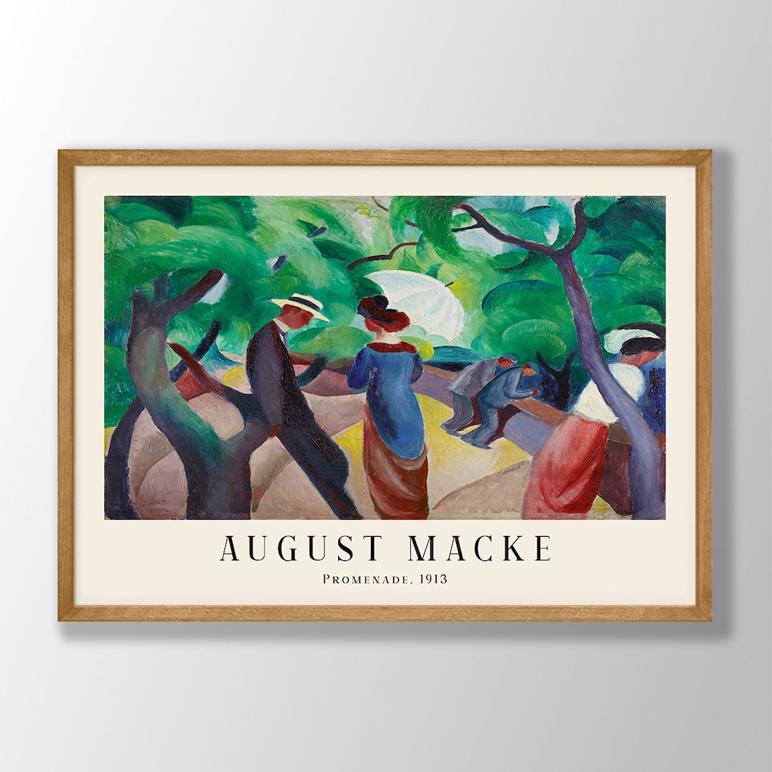 August Macke Art Print - Promenade 1913, August Macke Poster, Museum ...