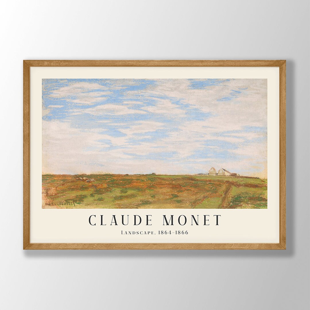 Claude Monet Landscape Art Print: Restored Impressionist Painting - Etsy
