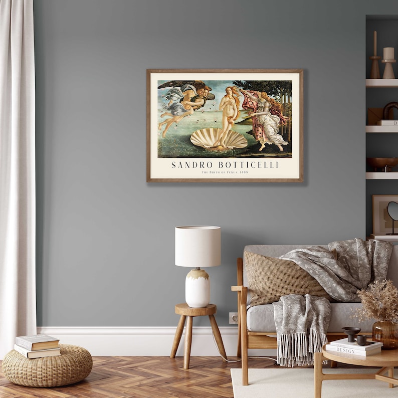 Botticelli's Birth of Venus Art Print: Renaissance Museum Exhibition - Etsy