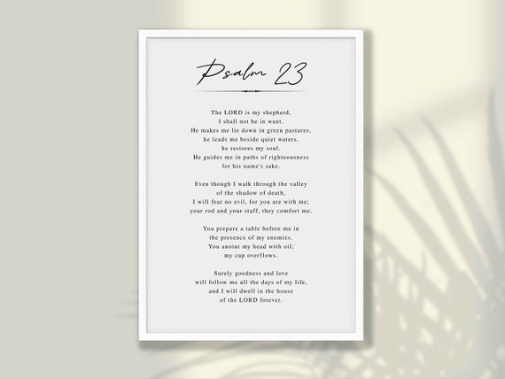 Psalm 23 Wandkunst