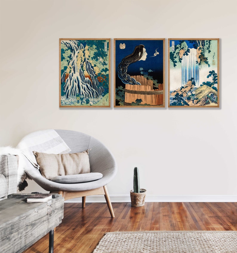 Hokusai Japanese Woodblock Print Set of 3: Gallery Wall Art - Etsy
