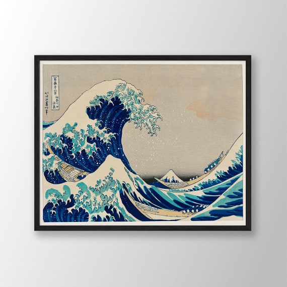 Japanese Art Print the Great Wave at Kanagawa Poster - Etsy