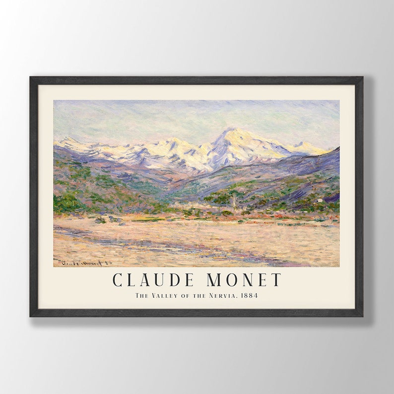 Monet "valley of the Nervia" Art Print: Mountain Landscape Painting ...