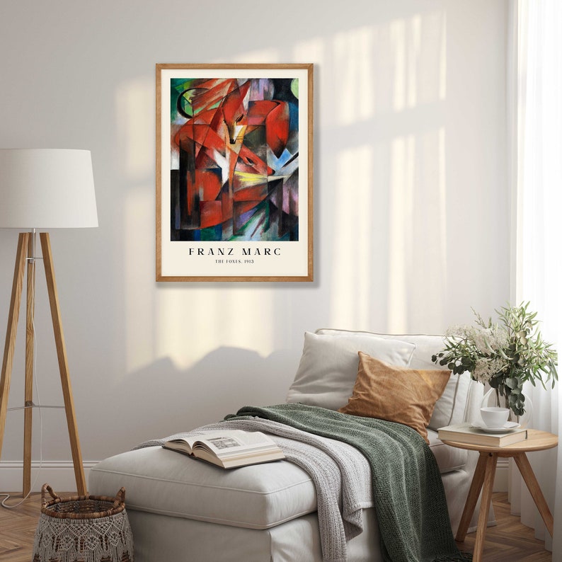 Franz Marc Art Print the Foxes 1913 Franz Marc Poster - Etsy