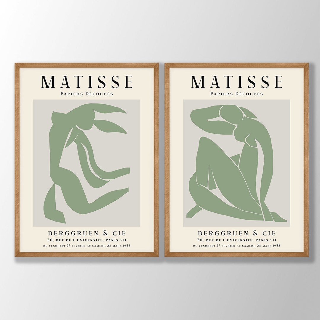 Sage Green Henri Matisse Prints Set of 2 - Matisse Poster, Matisse Wall ...