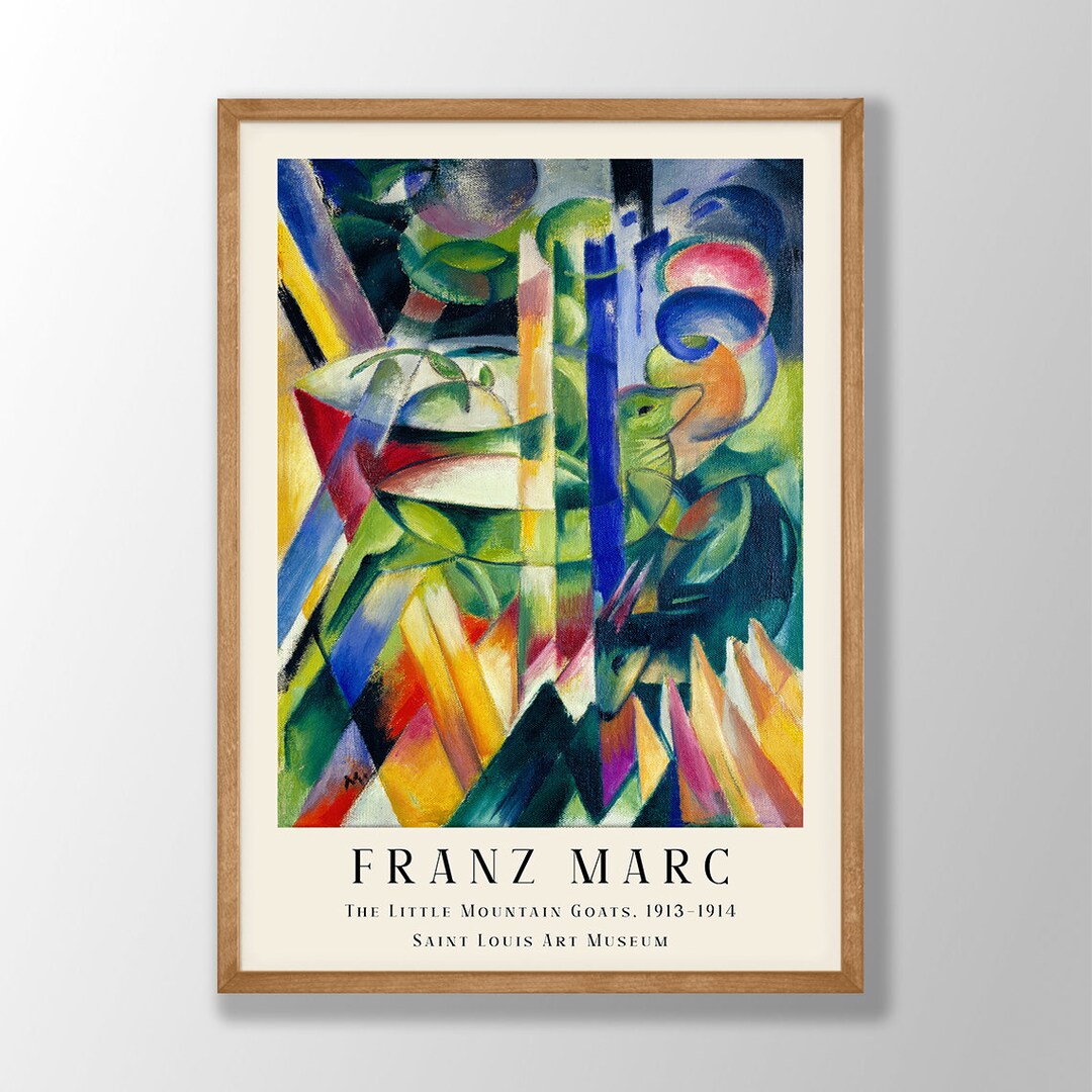 Franz Marc Art Print - the Little Mountain Goats 1913, Franz Marc ...