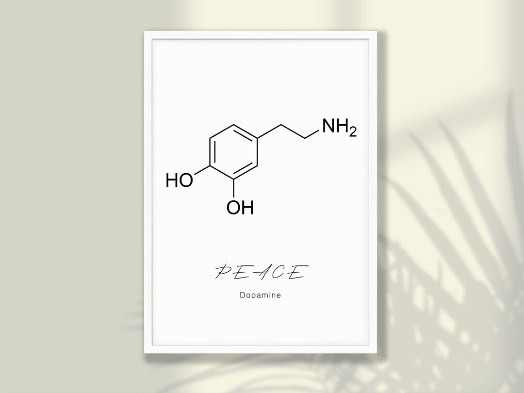 Dopamine Molecule Print: Peace Sign, Science Wall Art - Etsy