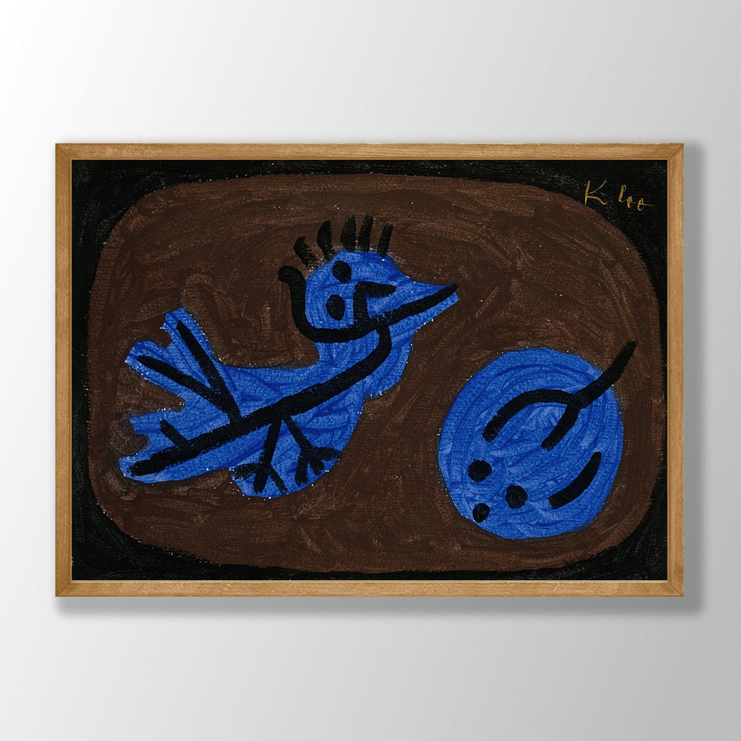 Paul Klee Art Print - Blue Bird Pumpkin, Abstract Wall Art, Paul Klee ...