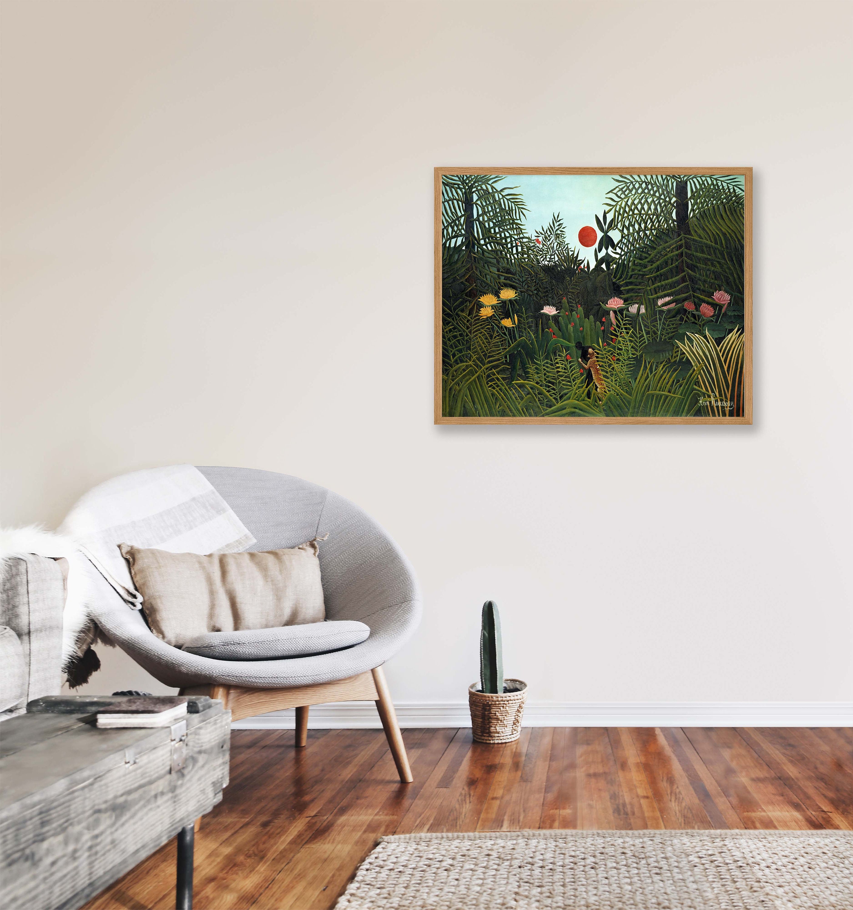 Henri Rousseau Print Virgin Forest With Sunset 1910 Henri | Etsy