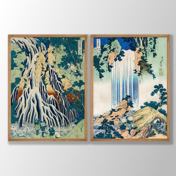 Japanese Prints Set of 2 Woodblock Art Japanese Wall Art - Etsy