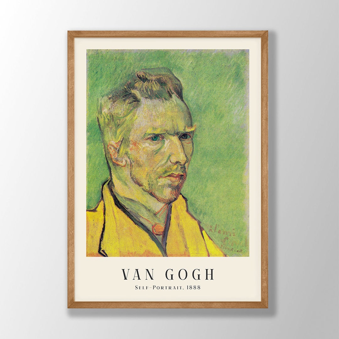 Van Gogh Self Portrait Print: Museum Exhibition Wall Art - Etsy