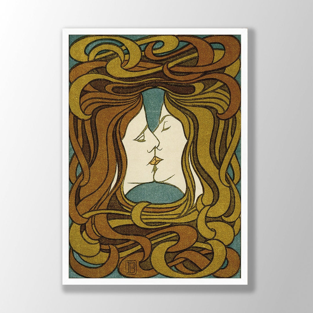 Peter Behrens Art Print | the Kiss Print, the Kiss Poster, Vintage Art ...