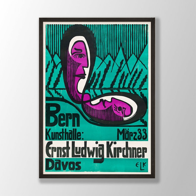 Ernst Ludwig Kirchner Art Print: Bern Kunsthalle Exhibition Poster - Etsy