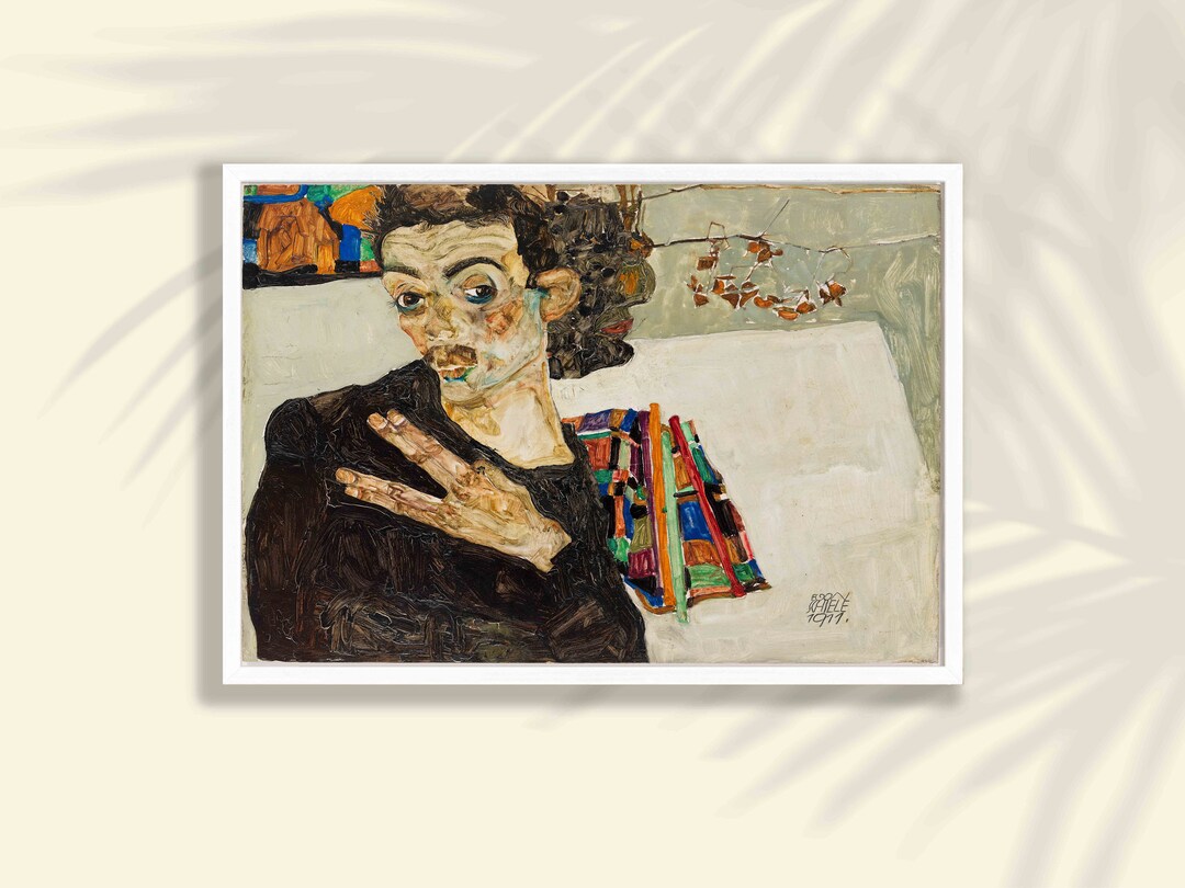 Egon Schiele Art Print: Expressionist Portrait, Museum Exhibition ...
