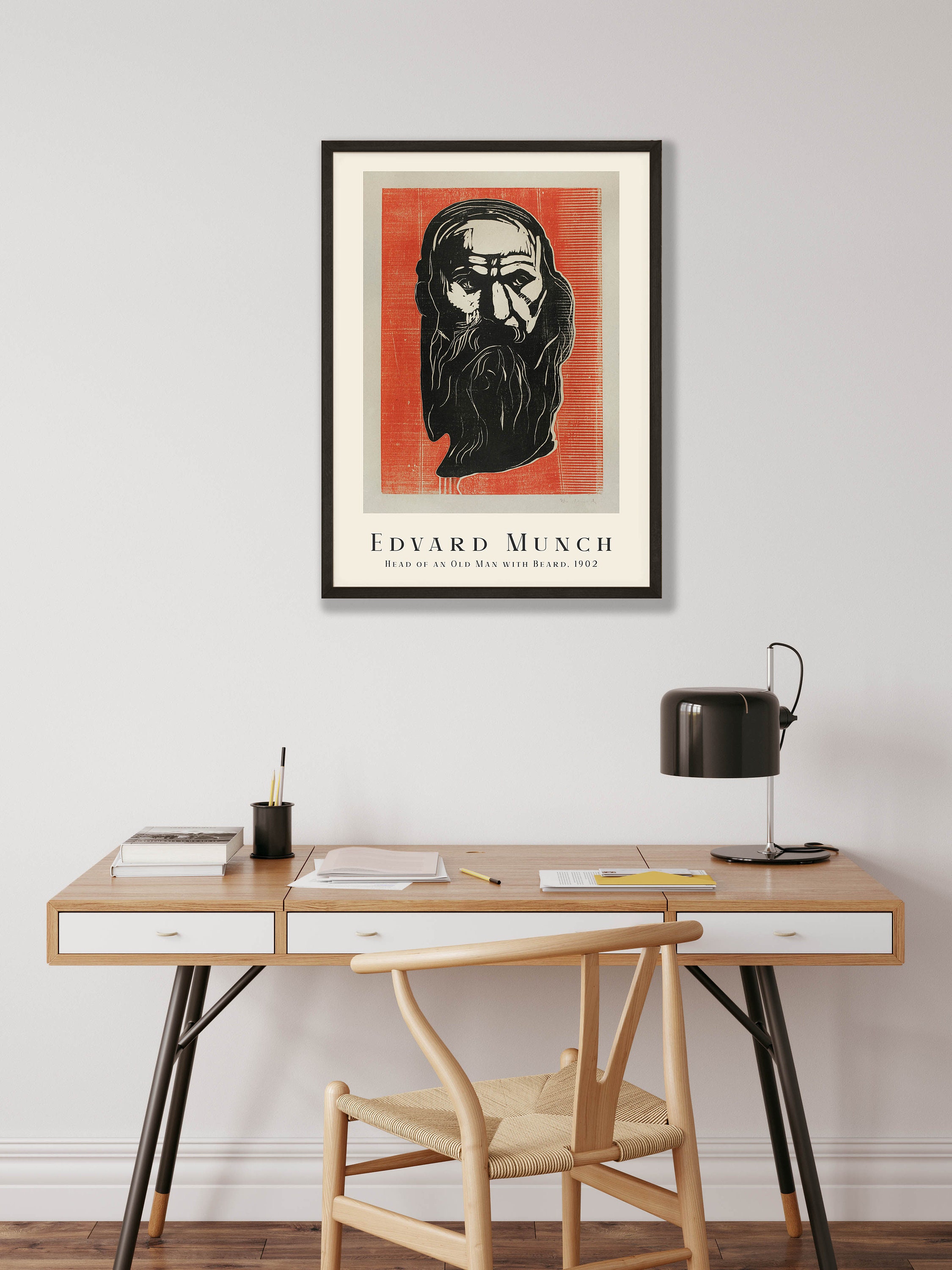 Edvard Munch Art Print: Head of an Old Man With Beard, Museum ...