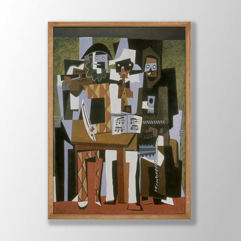 Pablo Picasso Art Print Three Musicians Pablo Picasso - Etsy