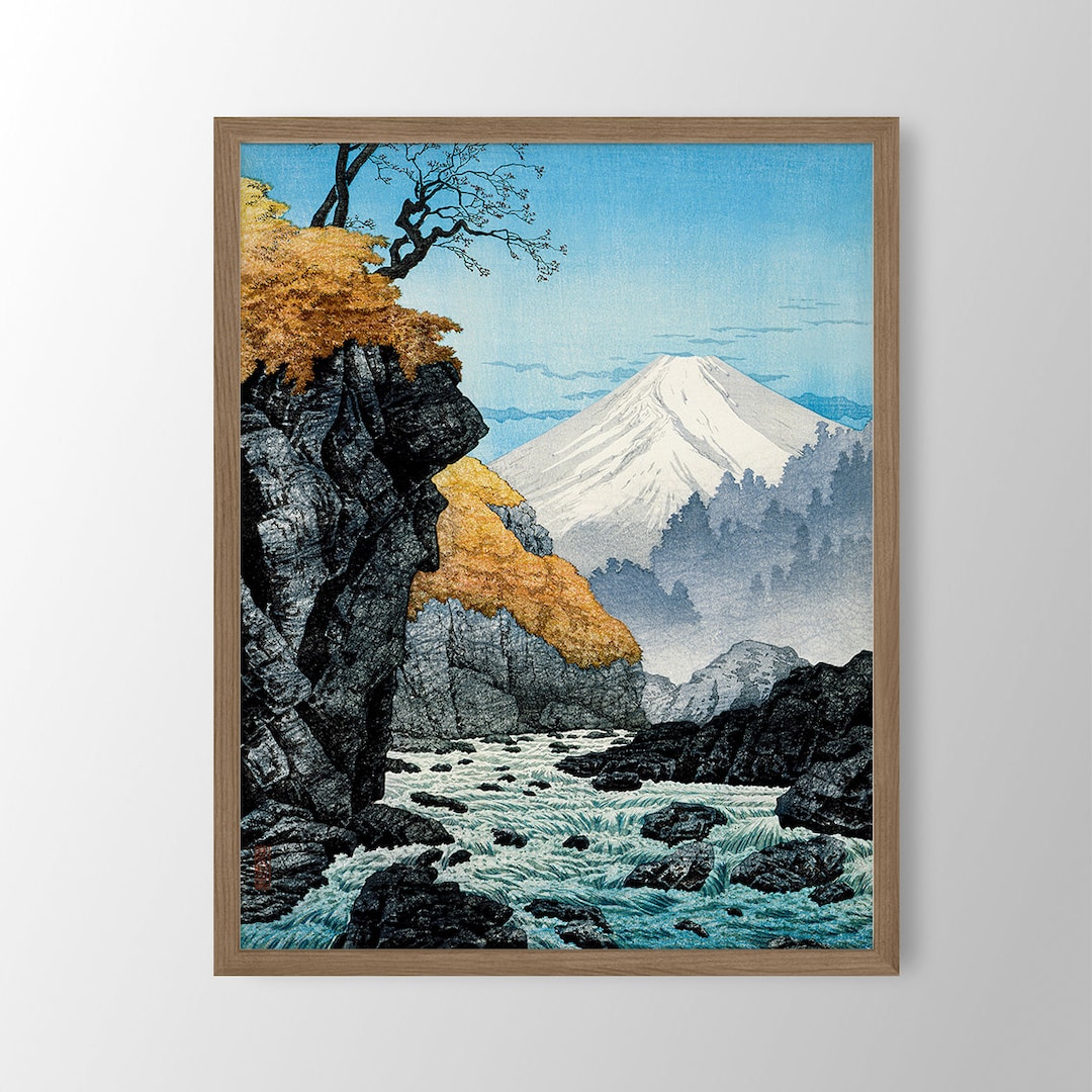 Japanese Art Print: Mount Ashitaka Landscape by Hiroaki Takahashi - Etsy