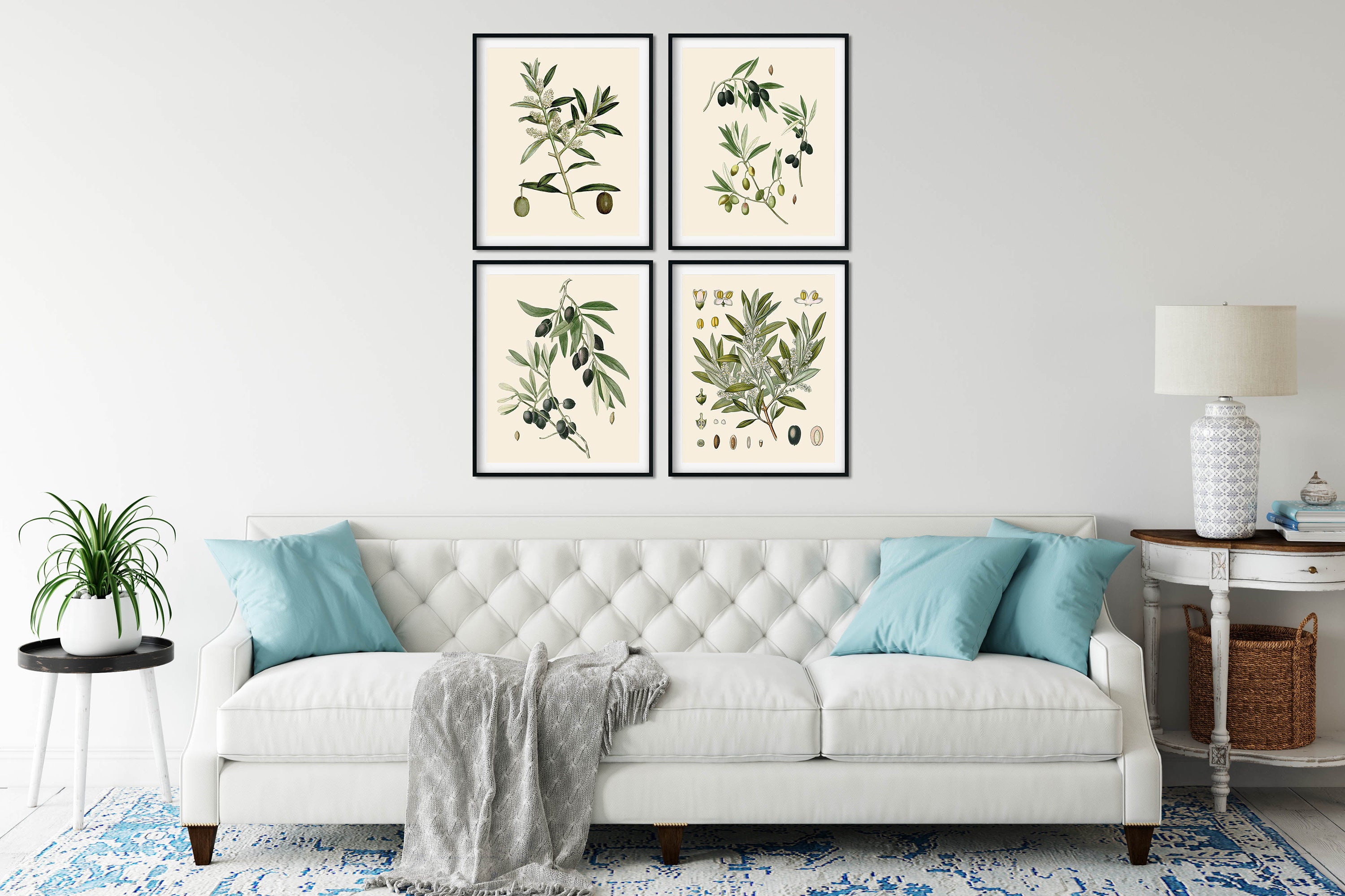 Olive Prints Set of 4 Kitchen Wall Art French Decor - Etsy