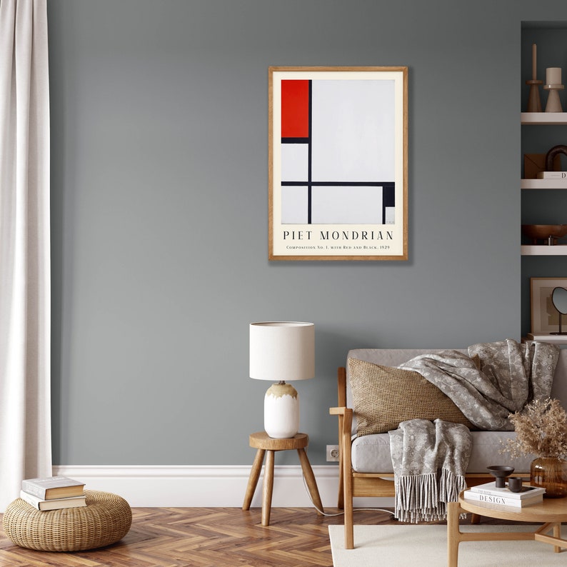 Piet Mondrian Art Print Composition No:1 Piet Mondrian - Etsy