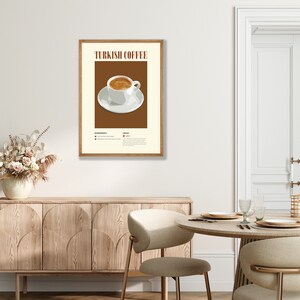 Turkish Coffee Poster - Coffee Wall Decor, Cafe Wall Decor, Turkish ...