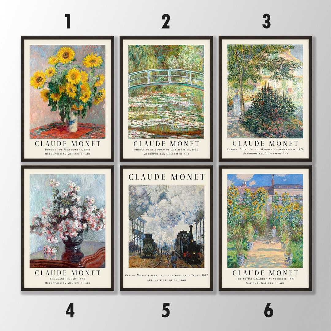Claude Monet Prints Set - Create Your Custom Set | Monet Wall Art ...