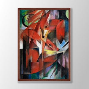 Franz Marc Art Print - the Foxes 1913, Franz Marc Poster, Abstract Wall ...