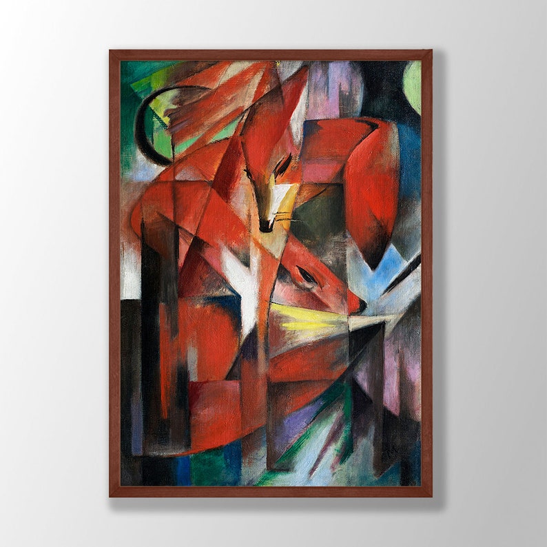 Franz Marc Art Print the Foxes 1913 Franz Marc Poster - Etsy