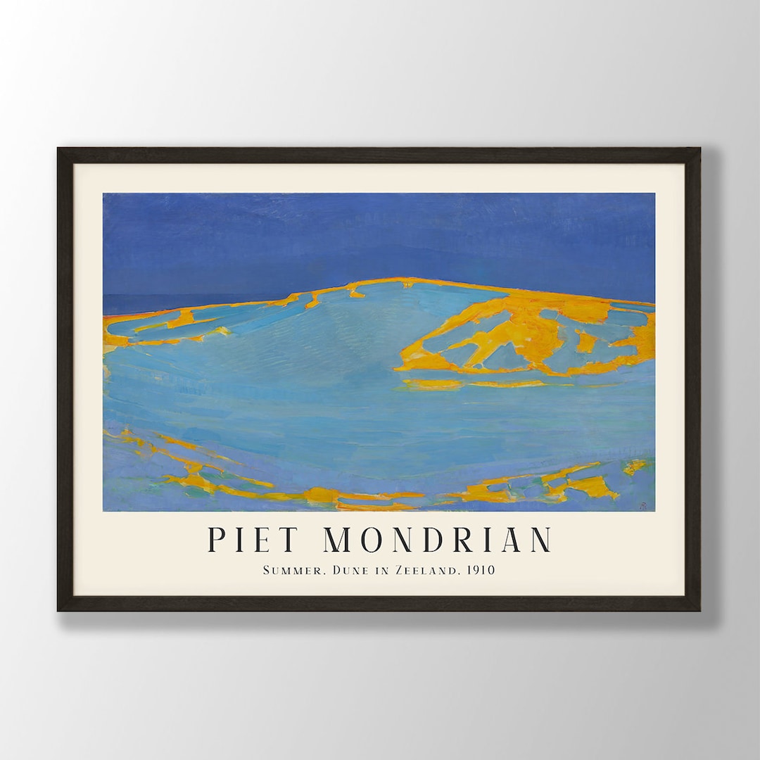 Piet Mondrian Art Print - Summer, Dune in Zeeland, Piet Mondrian Poster ...