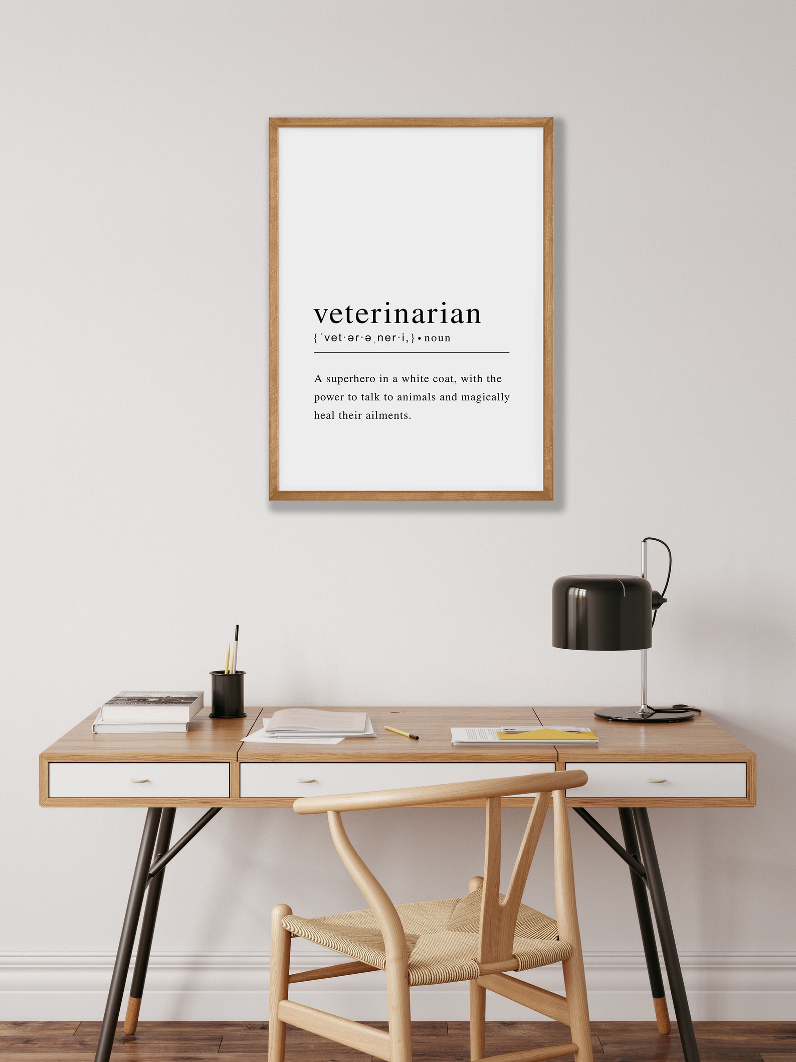Veterinarian Definition Print - Funny Vet Clinic Wall Art - Etsy
