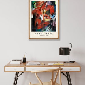 Franz Marc Art Print - the Foxes 1913, Franz Marc Poster, Abstract Wall ...
