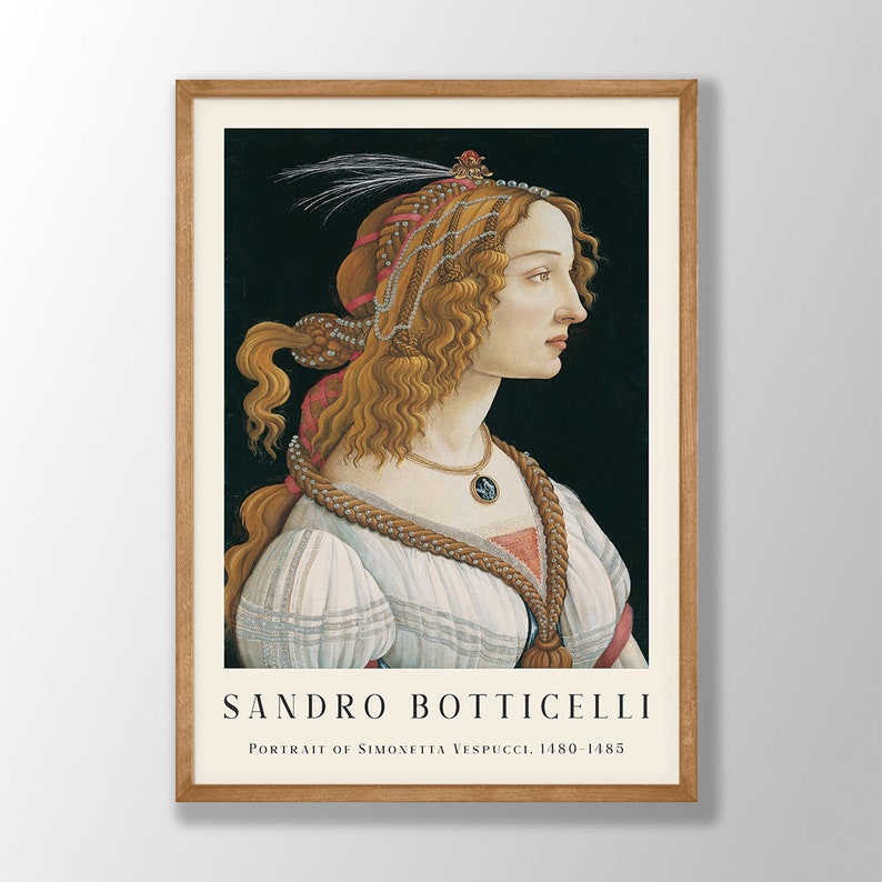 Sandro Botticelli Art Print Portrait of a Lady Botticelli - Etsy