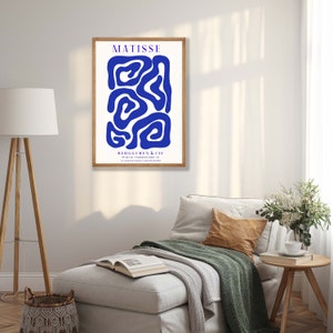 Blue Matisse Art Print - Matisse Poster, Blue Abstract Print, Matisse ...