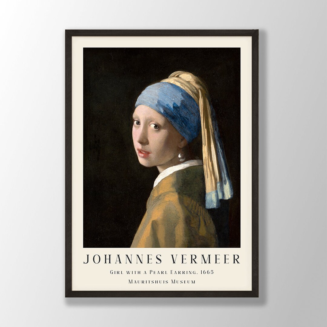 Johannes Vermeer Art Print - Girl With a Pearl Earring, Vermeer Poster ...