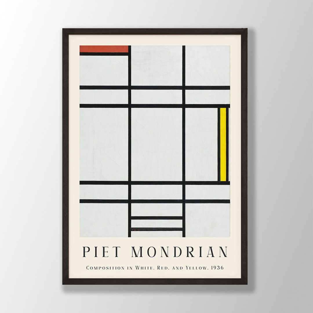 Piet Mondrian Art Print: Composition No. 2, Abstract Wall Art - Etsy