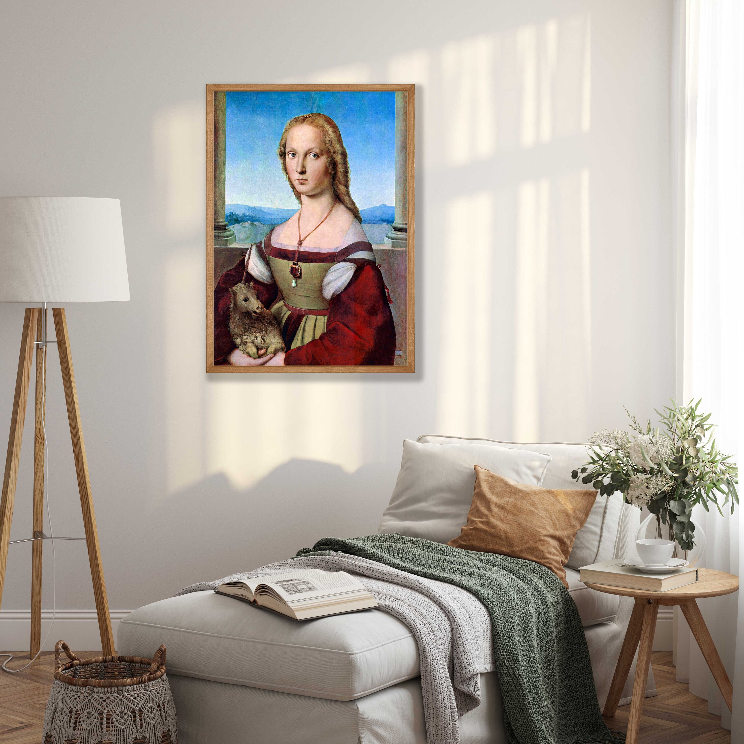 Raphael's "young Woman With Unicorn" Renaissance Art Print - Etsy
